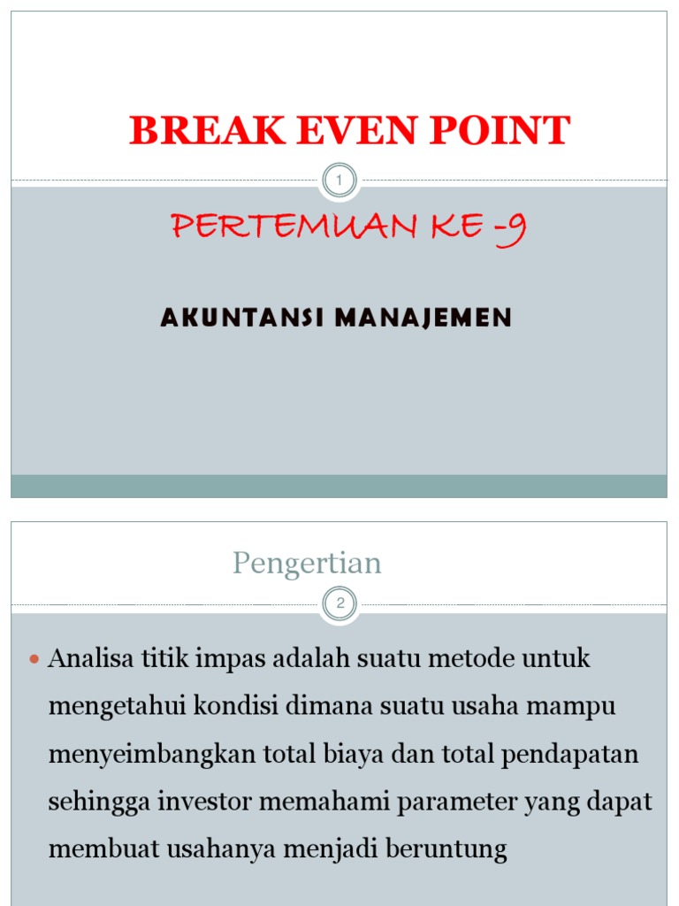 Pert9 BEP | PDF