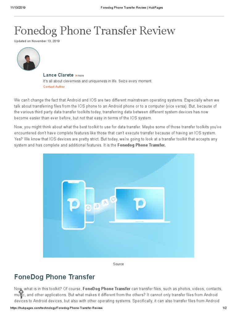 Fonedog Phone Transfer Review | PDF | Ios | Android (Operating System)