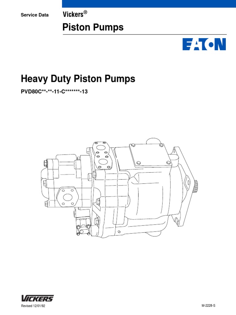 Vickers Piston Pumps | PDF | Piston | Rotating Machines