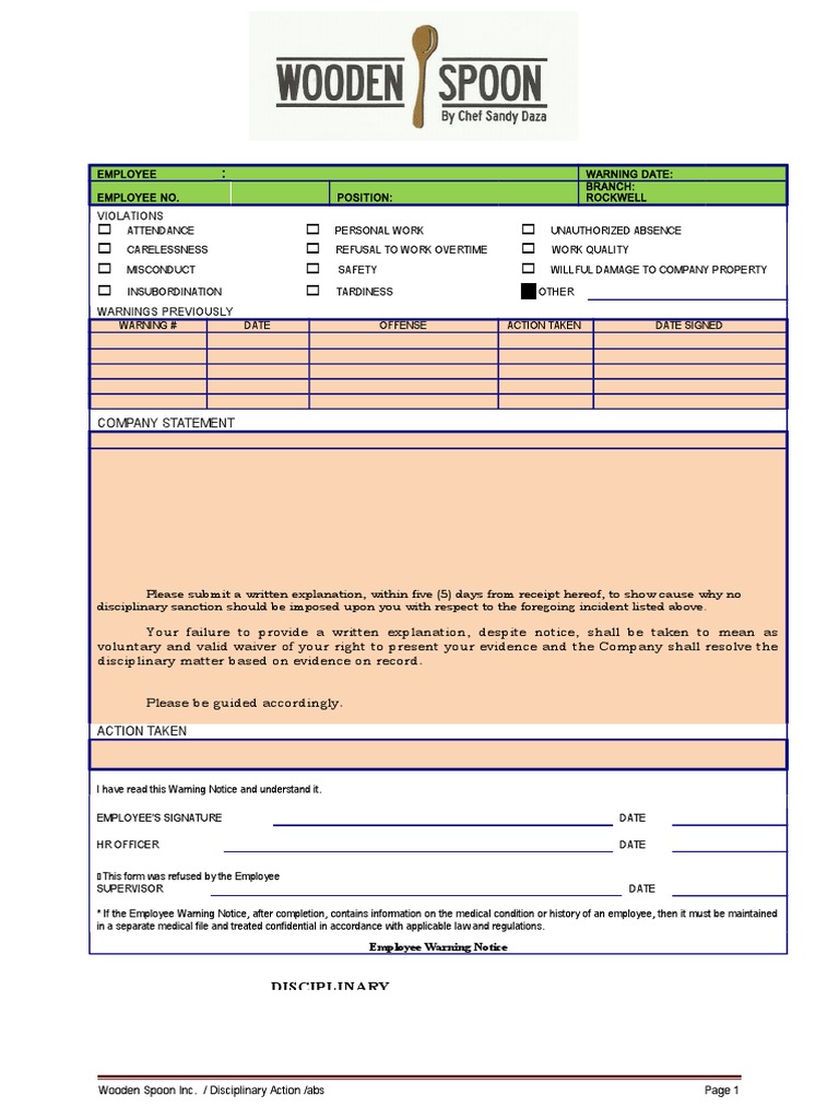 Employee Disciplinary Action Memo | PDF | Public Sphere | Virtue