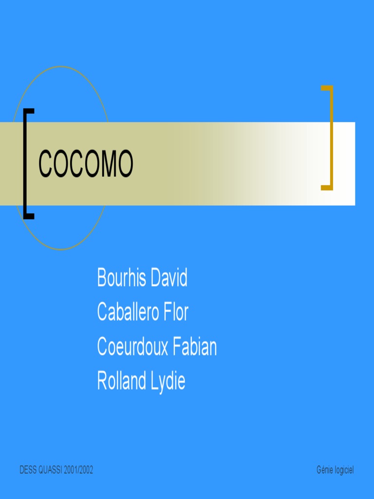 Modèle COCOMO en Génie Logiciel | PDF | Application | Logiciel
