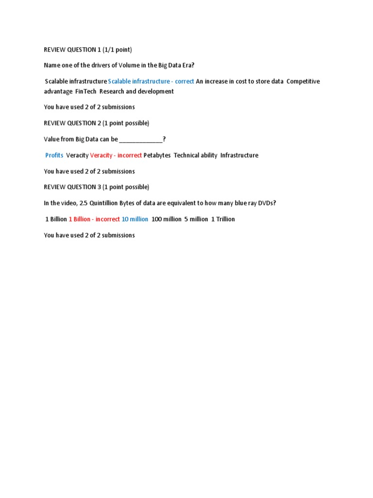 2020 Big Data Question | PDF | Apache Hadoop | Big Data