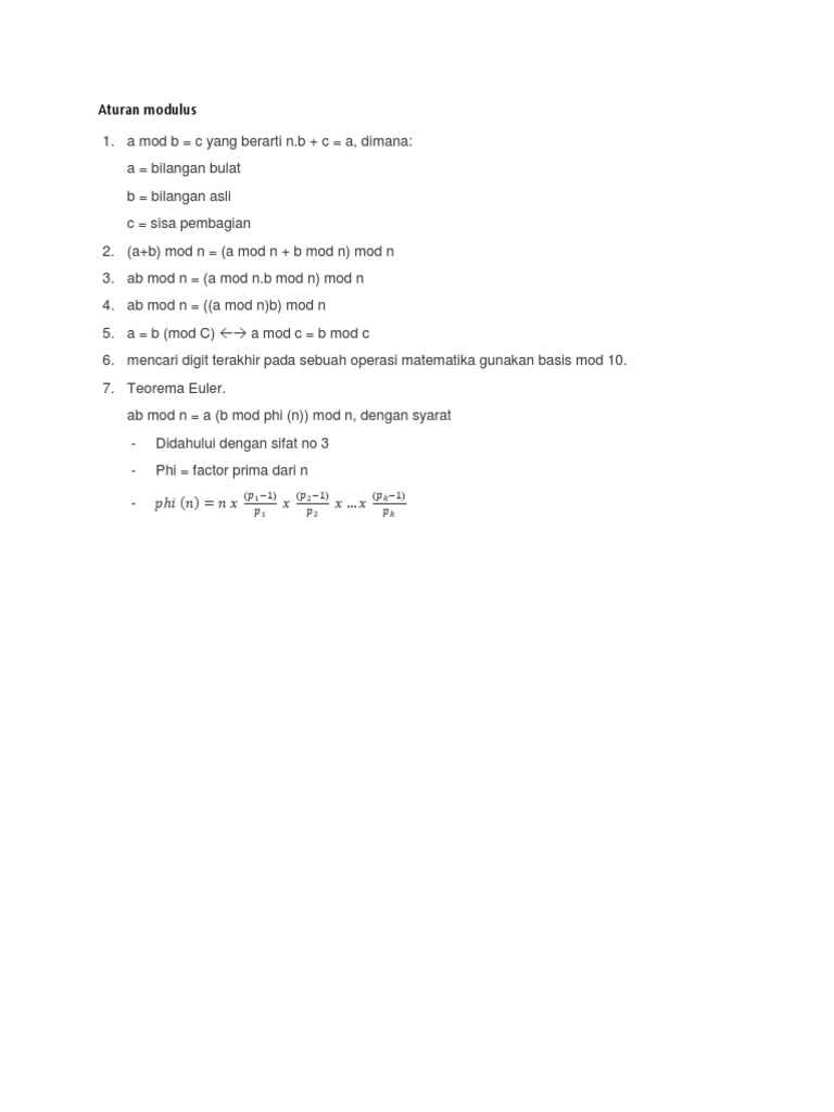 Aturan Modulus | PDF | Metode & Bahan Ajar | Sains & Matematika