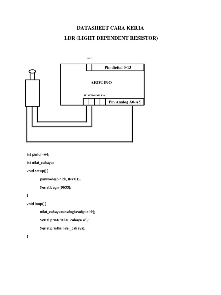 Datasheet LDR Arduino | PDF