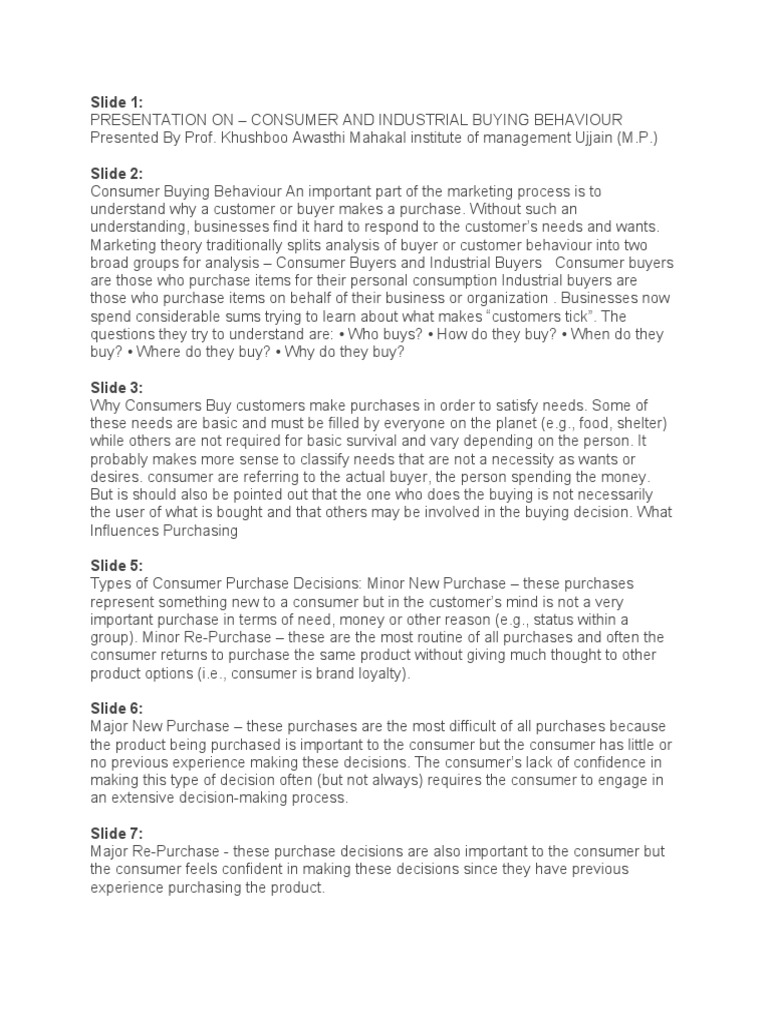 Slide 1 | PDF | Procurement | Behavior