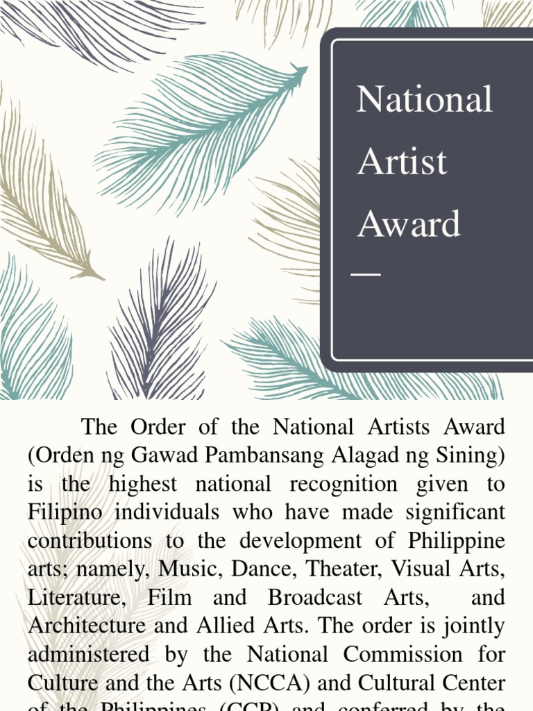National Artist Award Qualifications | PDF | Philippines