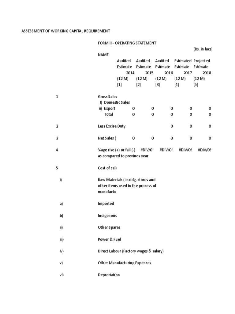 CMA Blank Form | PDF | Credit | Finance & Money Management