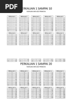 Tabel Perkalian 1 Sampai 1000 PDF | PDF