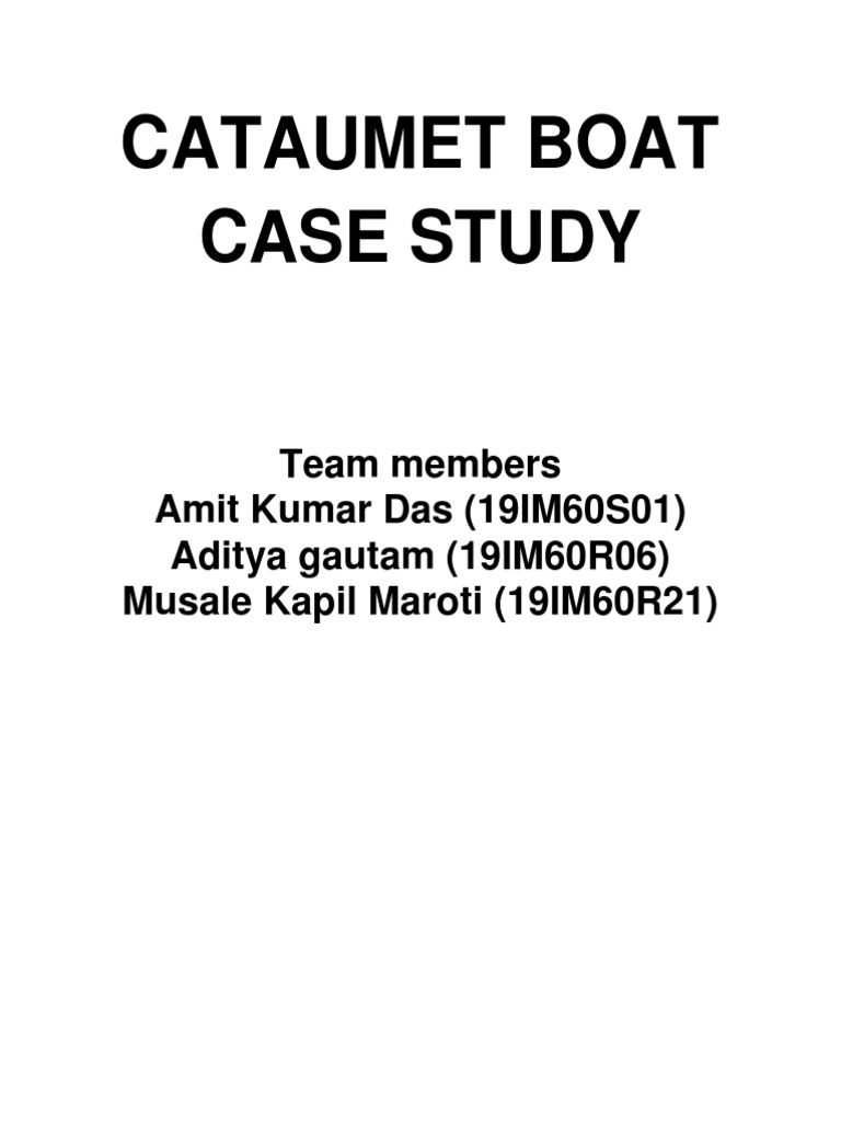 Cataumet Boat Case Study | Download Free PDF | Business | Economies