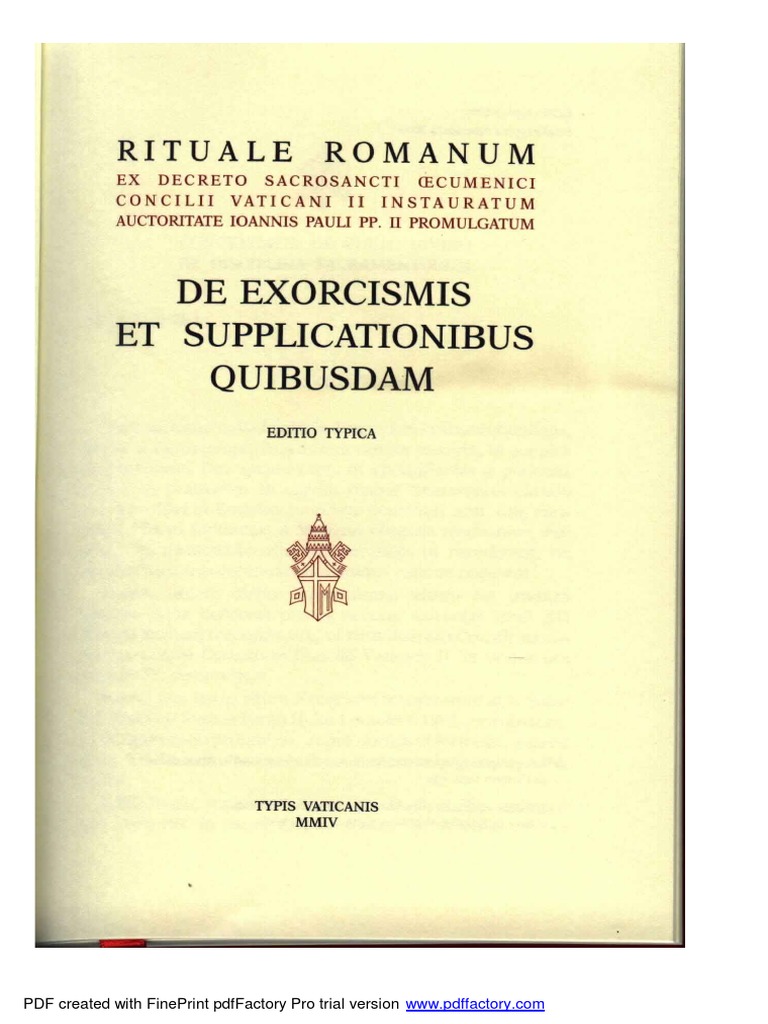 Ritual Romano de Exorcismos | PDF | Derecho | Religión y espiritualidad