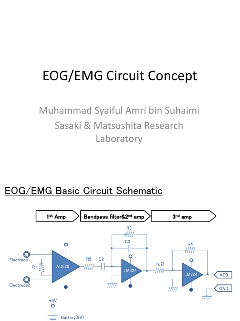 EOG/EMG Circuit Design Schematic | PDF | Electricity | Electrical ...
