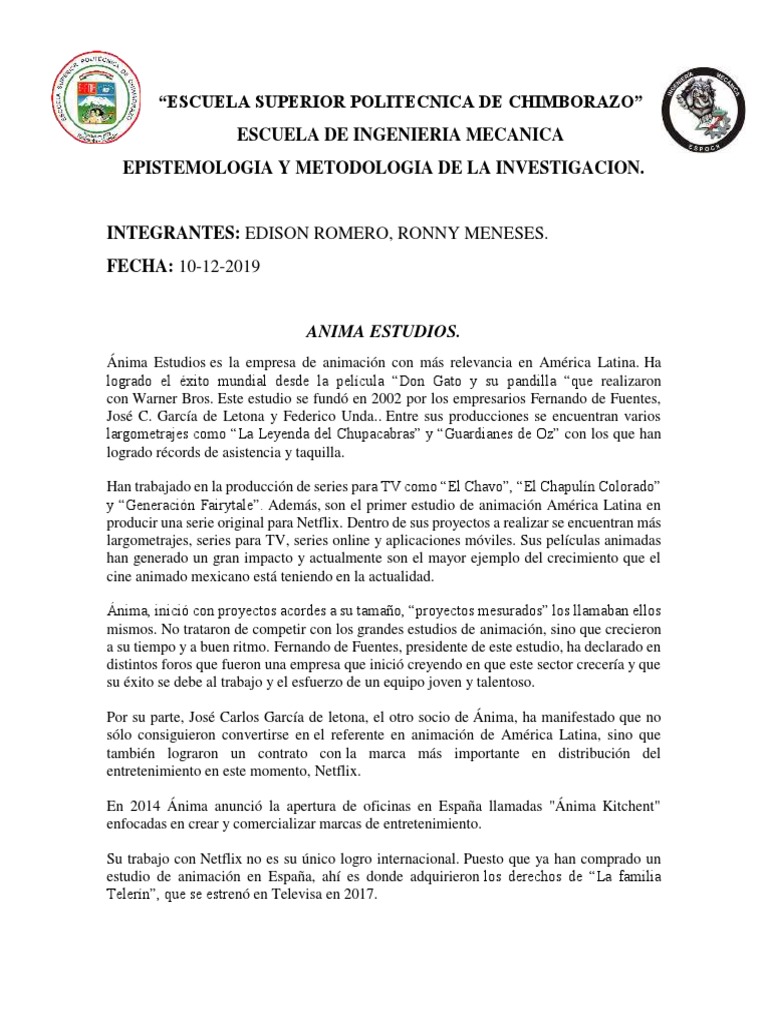 Ánima Estudios: Líder en Animación Latina | PDF | Entretenimiento ...
