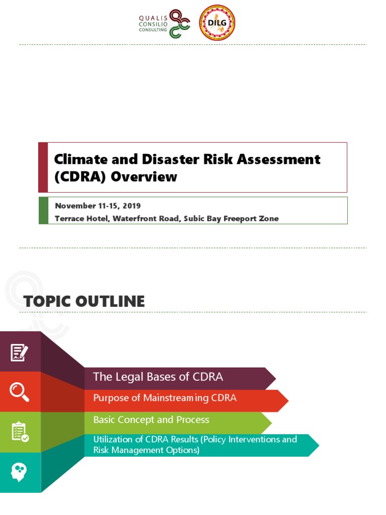 Mainstreaming Climate and Disaster Risk Assessment for Effective ...