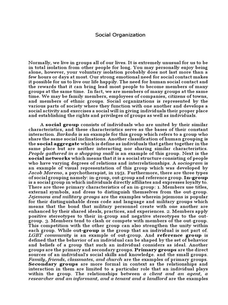 Understanding Social Groups | PDF | Social Group | Leadership