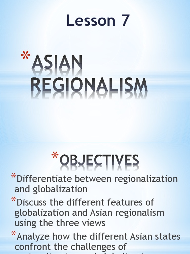 Asian Regionalism and Globalization | PDF | Economic Growth | Economic ...