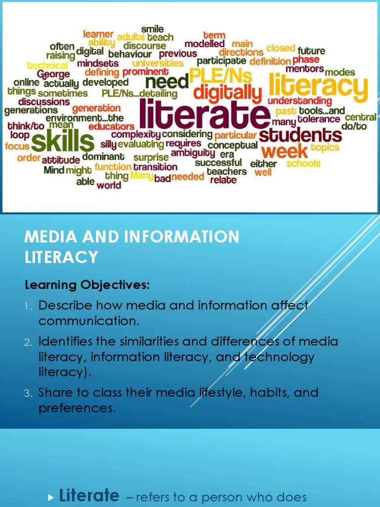 MEDIA and INFORMATION LITERACY | PDF | Information Literacy | Mass Media