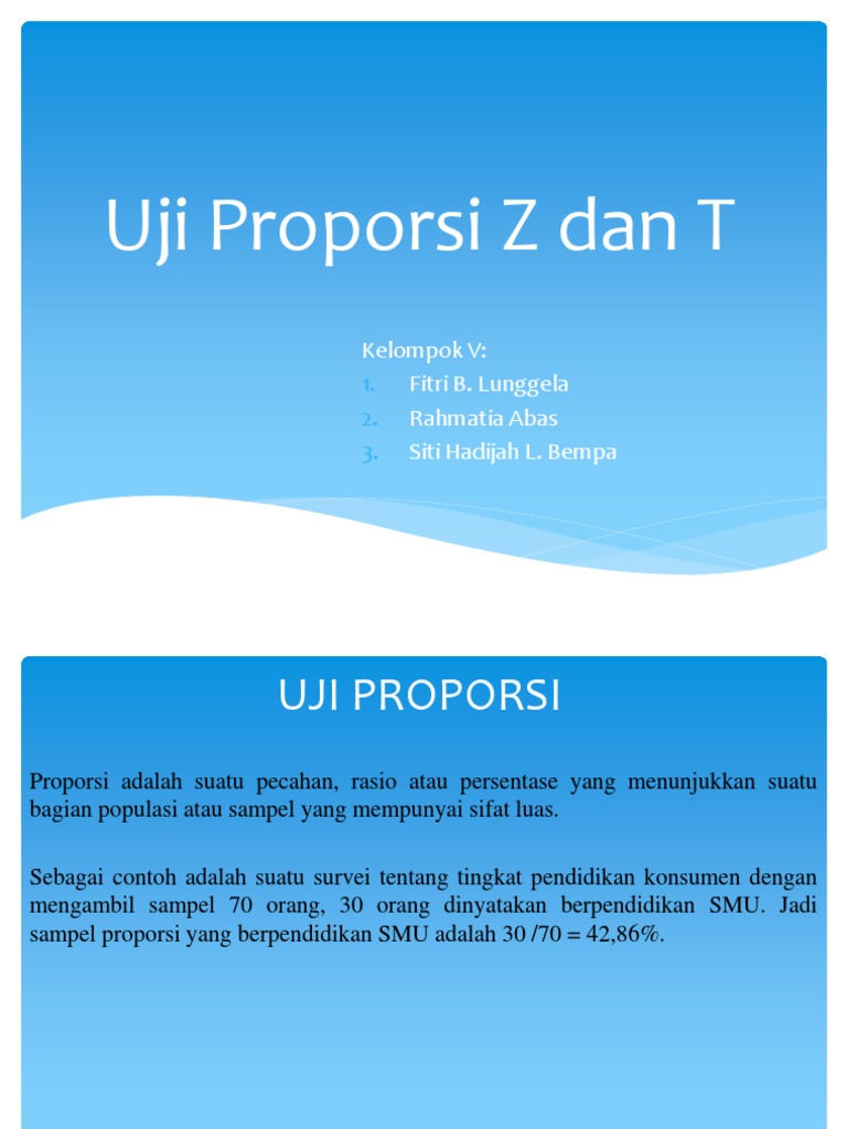 Uji Proporsi PPT | PDF