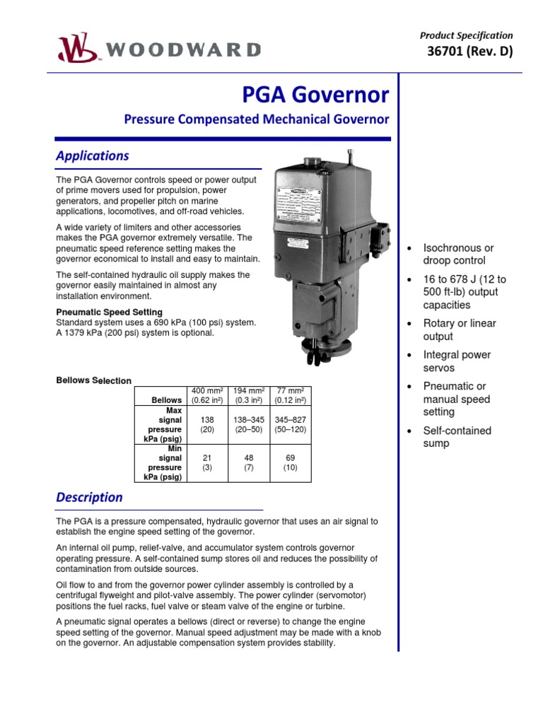 Woodward Pga Governor PDF | PDF | Engines | Propulsion