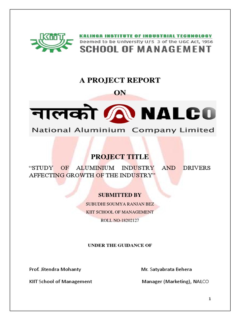 Project Report On Nalco | PDF | Aluminium | Aluminium Oxide