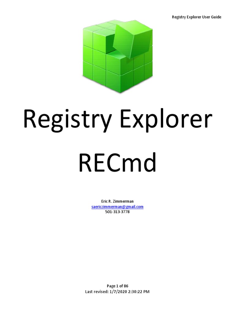 Registry Explorer Manual | Download Free PDF | Windows Registry | Menu ...