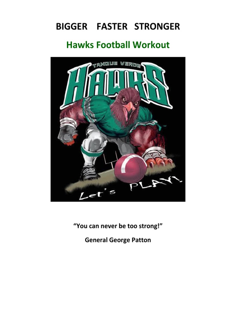 Hawks Bigger Faster Stronger Workout Plan | PDF | Physical Exercise ...