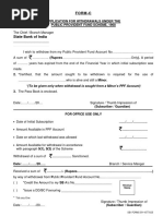 GPF Withdrawal Form | PDF