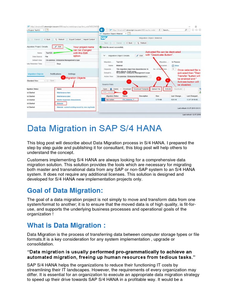 Data Migration in SAP S4 HANA | Data Quality | Information Technology