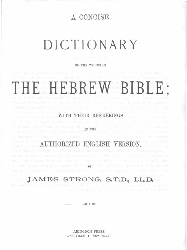 Strong - Hebrew Dictionary | PDF
