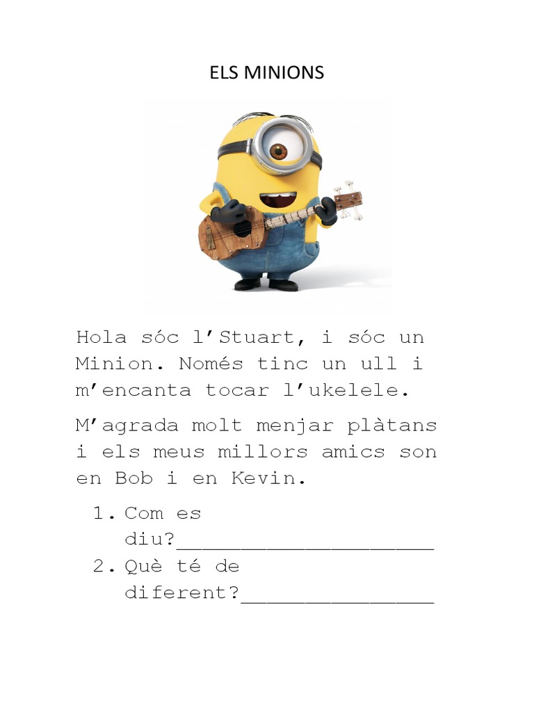 Comprensio Minions | PDF