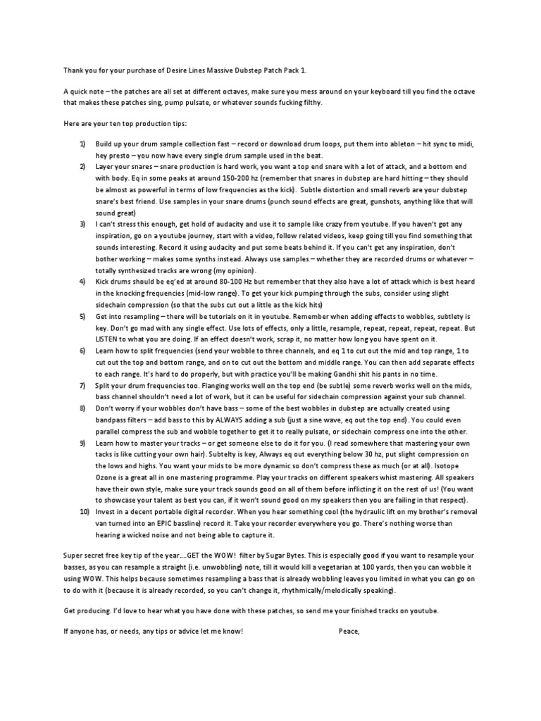 Tips And Tricks Pdf Pdf Synthesizer Equalization Audio