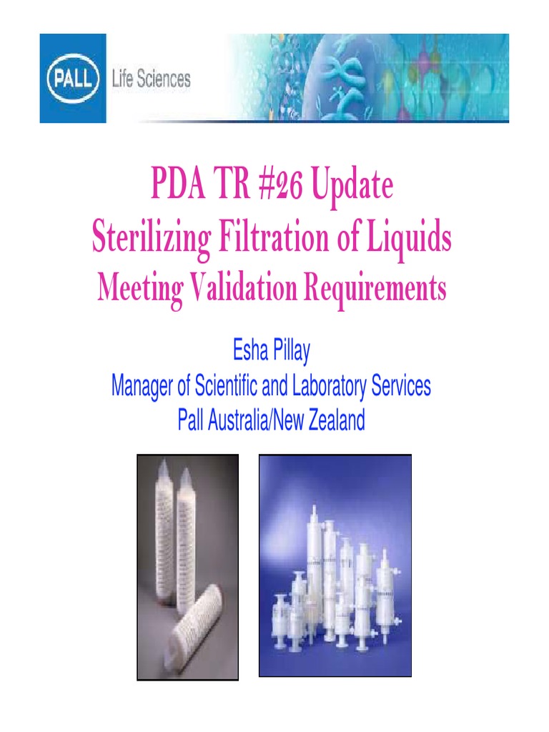 Pda TR 26 Update Sterilizing Filtration of Liquids Meeting Validation ...