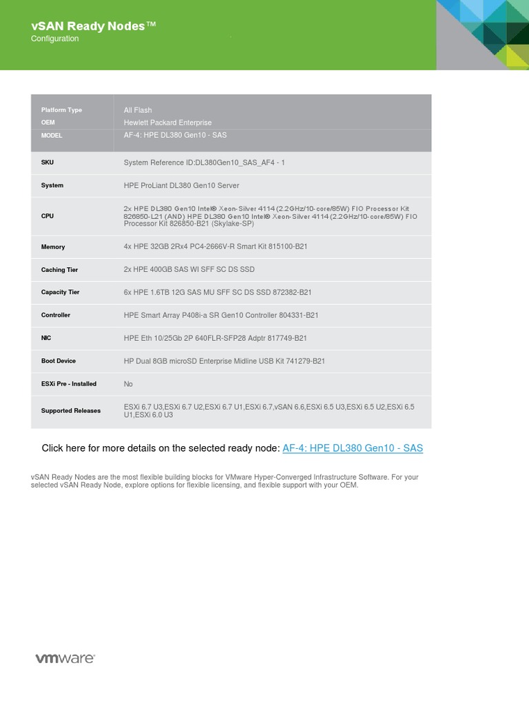 vSAN Ready Node | PDF