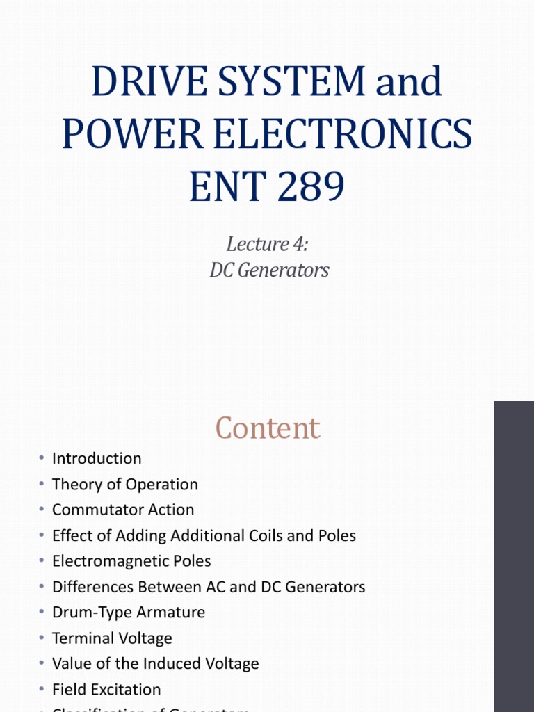 Lecture4. DC Generators - 1.ppt - 0 | PDF | Electromagnetic Induction ...