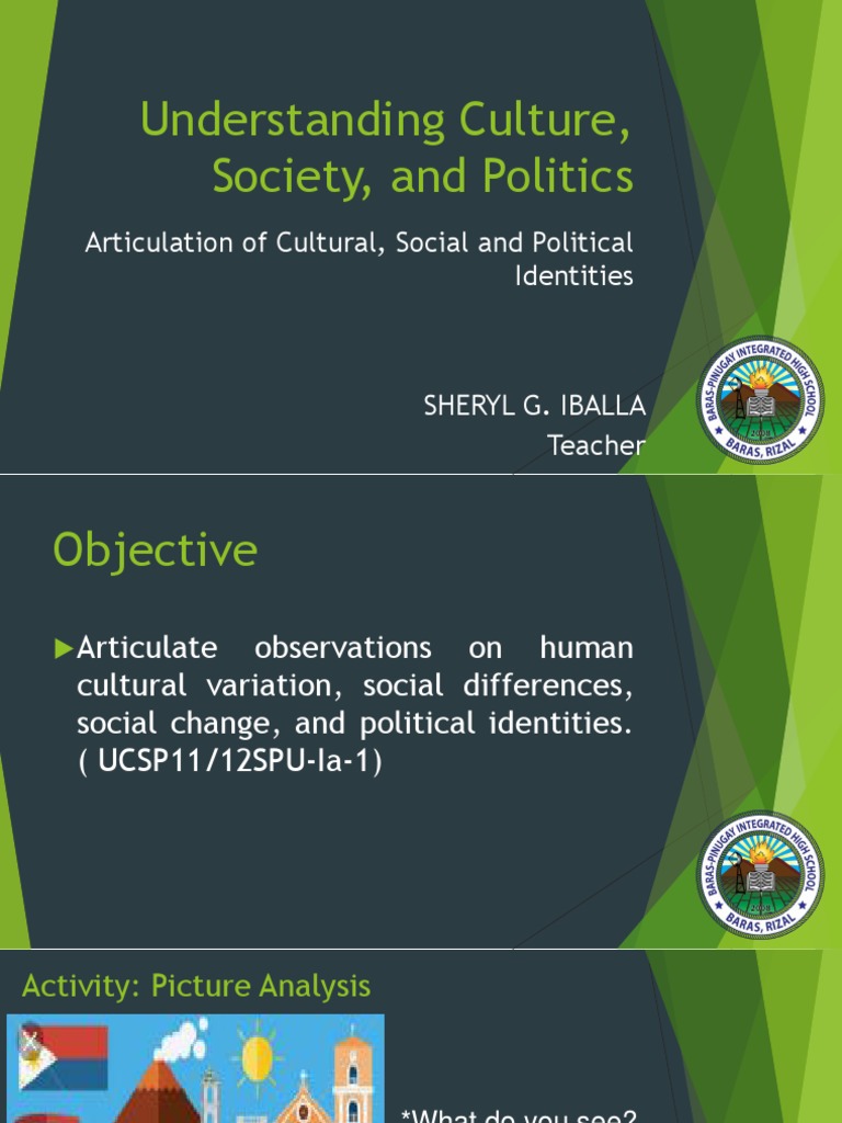 UCSP - 1-Articulation of Cultural, Social and Political Identities ...