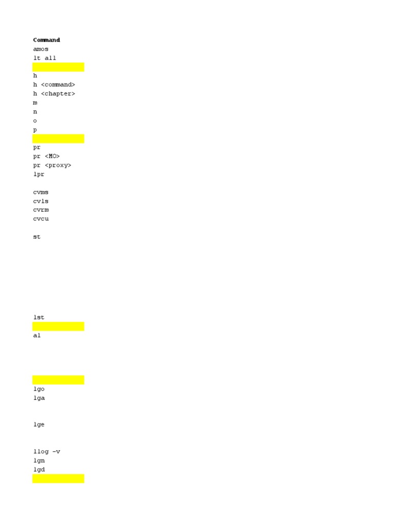 AMOS Commands | PDF | Computing | Software