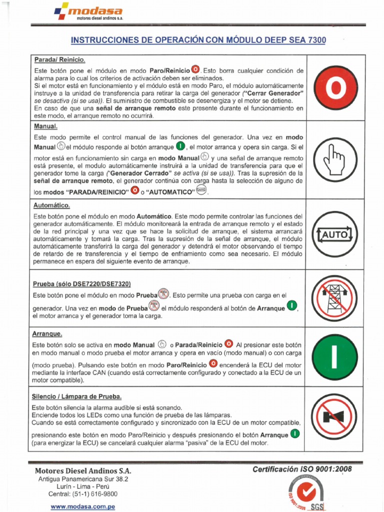 Instrucciones de Operacion PDF | PDF