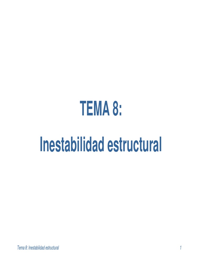 APUNTES Tema - 8 INESTABILIDAD ESTRUCTURAL | PDF | Materiales ...