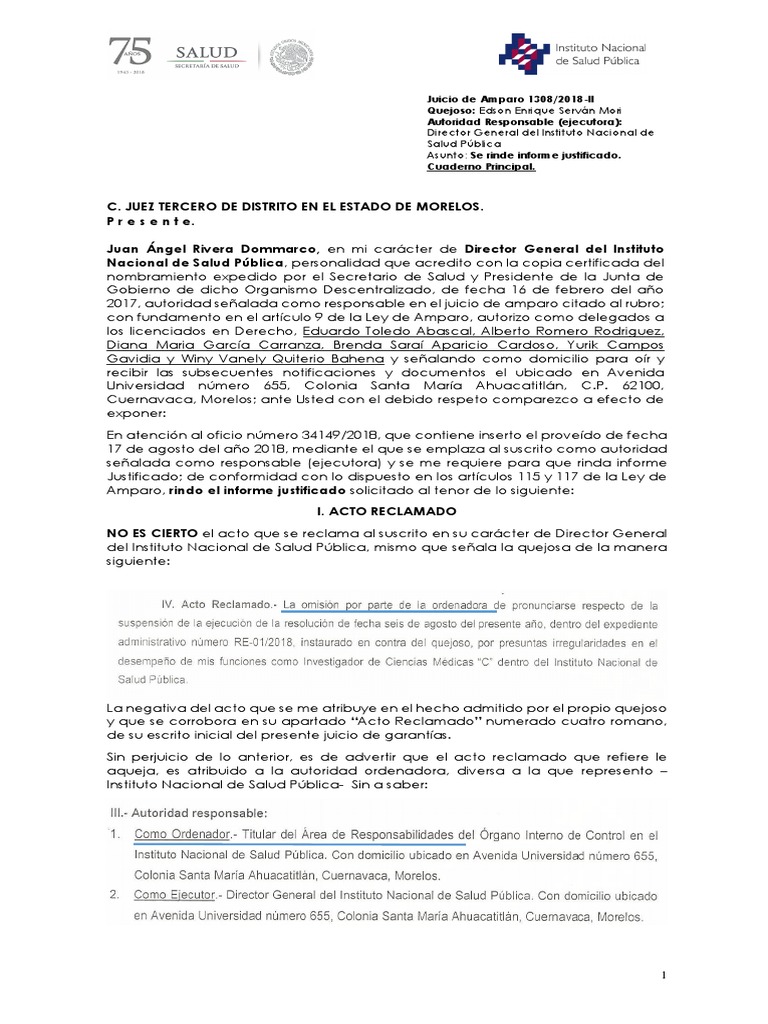 Informe Justificado | PDF | Información del gobierno | Virtud