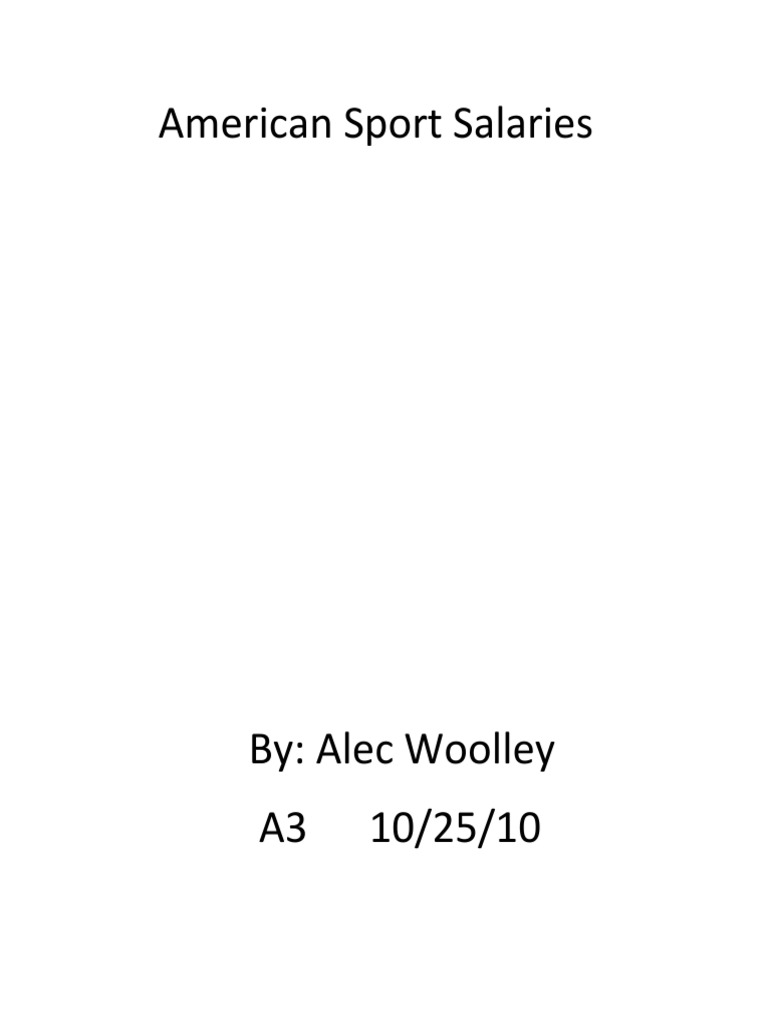 American Sports Salaries Analysis | PDF | Major League Soccer | Salary