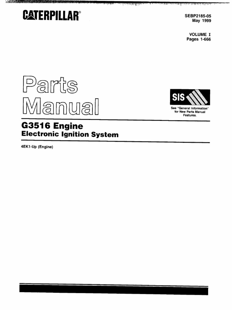G3516 Parts Manual Vol1 REV1 PDF | PDF