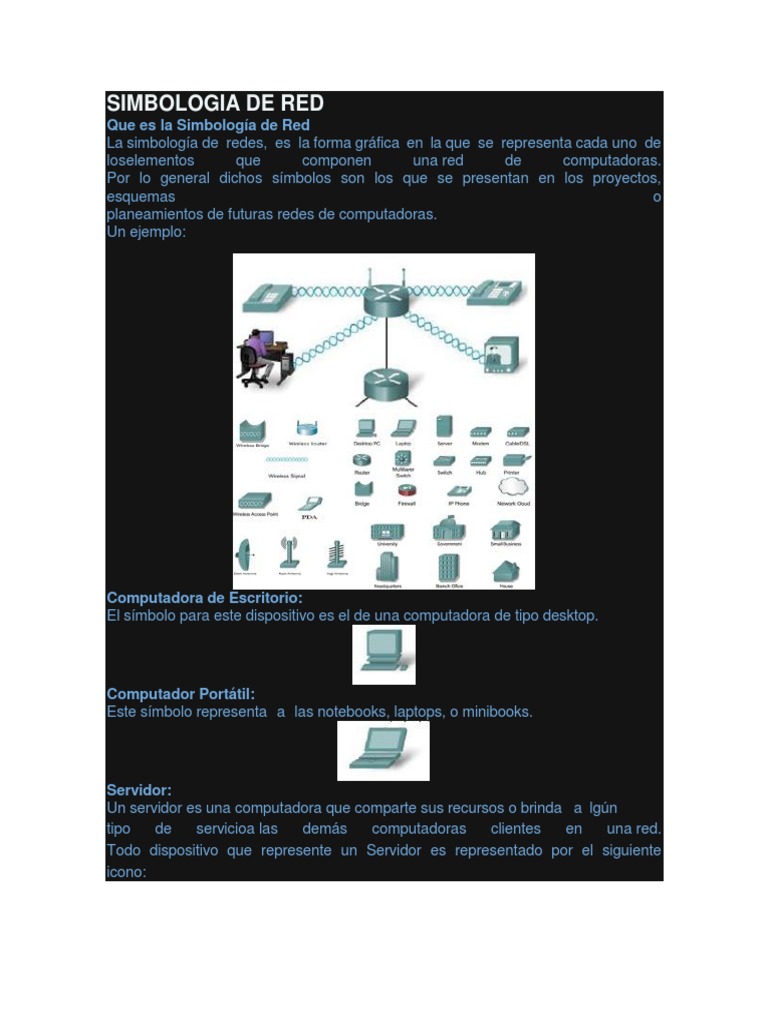 Simbología de Redes Informáticas | PDF | Enrutador (Computación) | Red ...