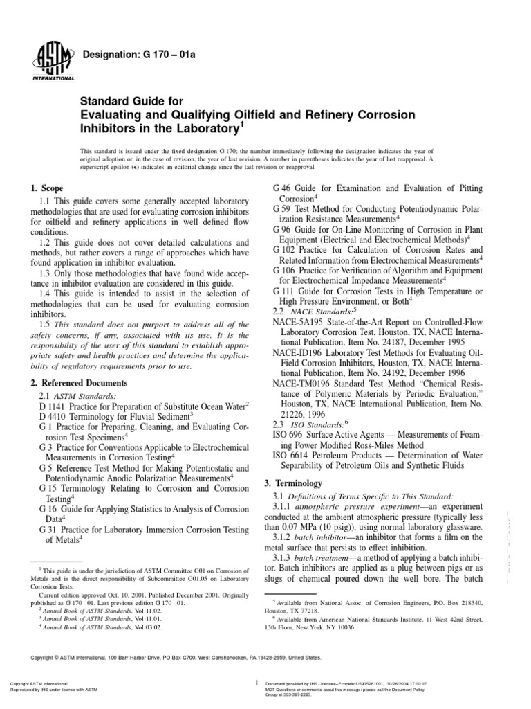 Astm G170 PDF | PDF | Corrosion | Fluid Dynamics