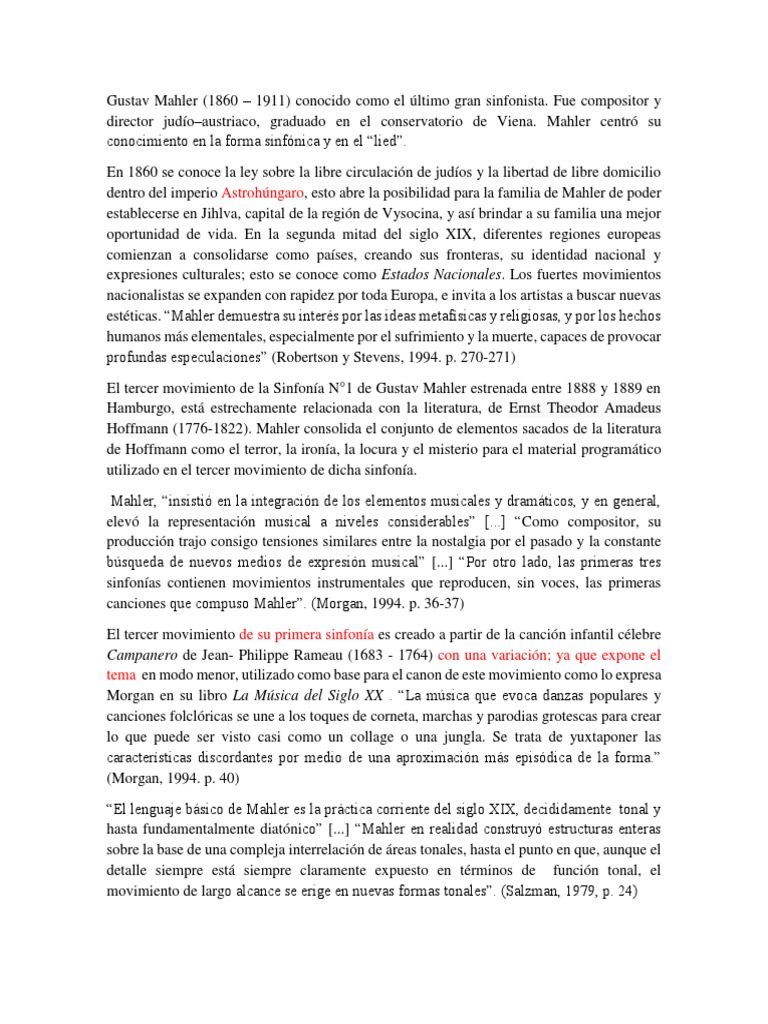 Gustav Mahler EDNA | PDF | Judios Ashkenazi | Melodía