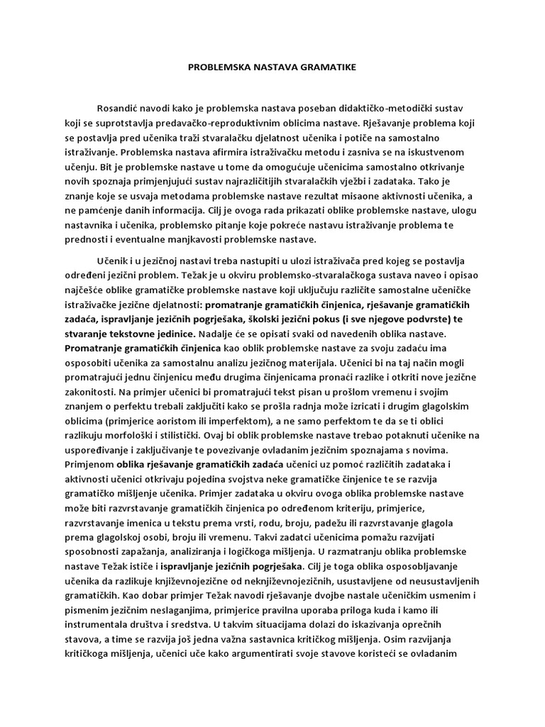 Problemska Nastava | PDF