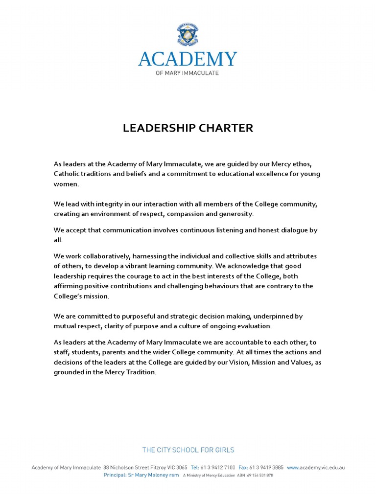 Leadership Charter | PDF