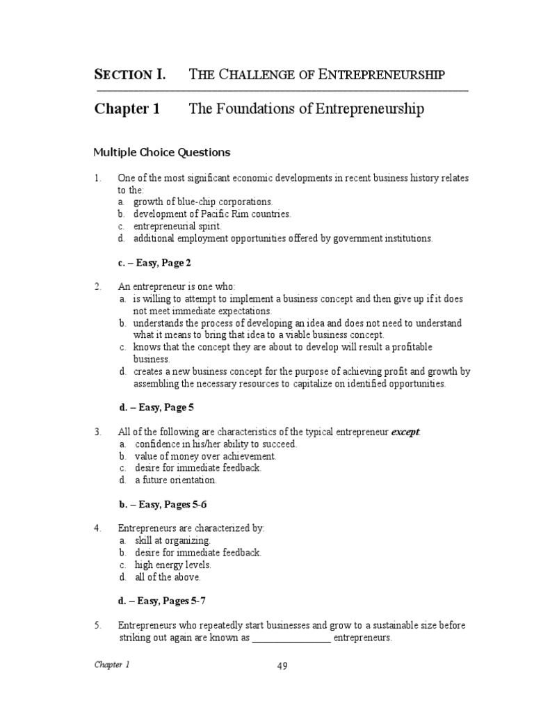Understanding the Foundations of Entrepreneurship: An Analysis of the ...