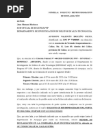 Escrito Solicitando Reprogramación - Policial | PDF | Política | Derecho