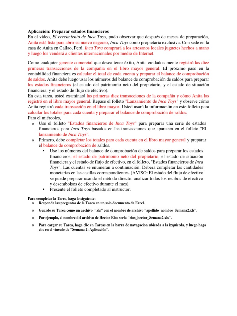 Aplicacion Semana2 | PDF | Microsoft Excel | Hoja de balance