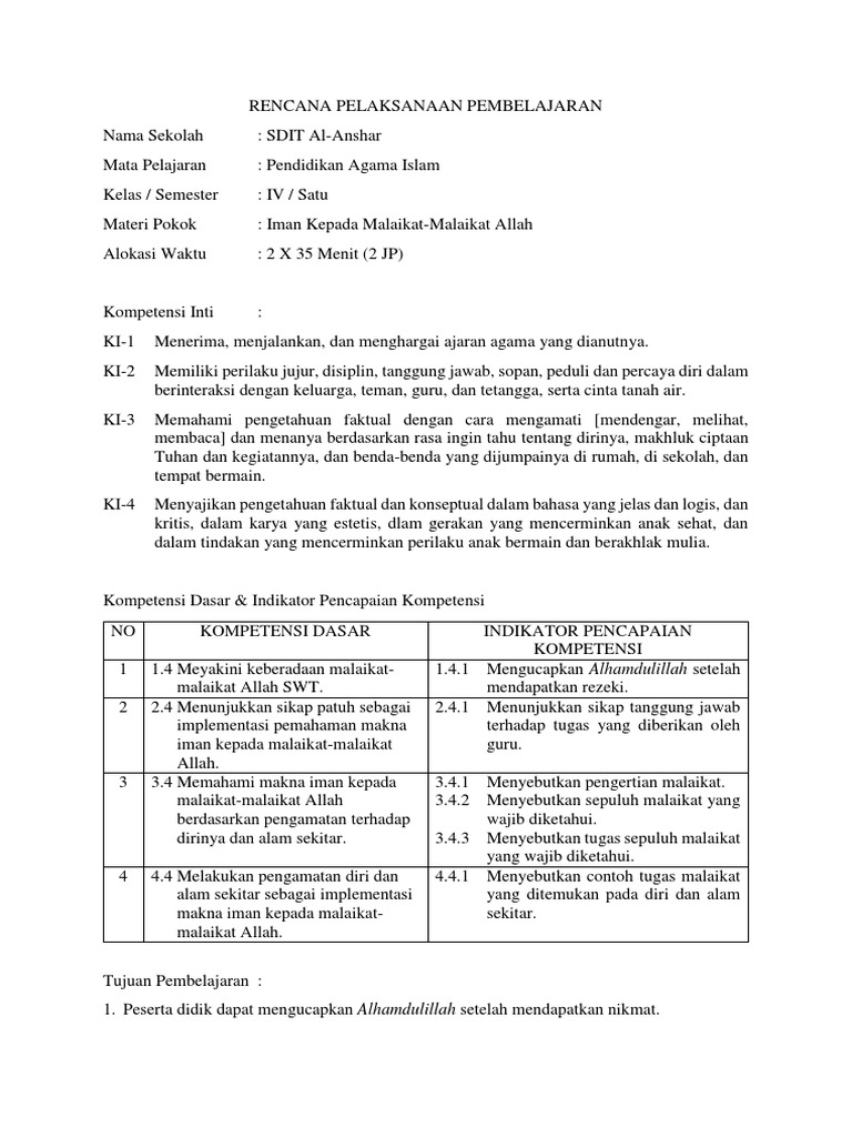 Contoh RPP | PDF