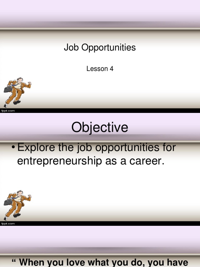 Lesson 4 For Entrep | Download Free PDF | Entrepreneurship | Employment